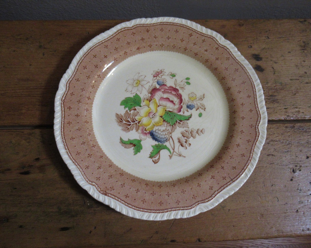 Vintage Ridgways "plymouth" Dinner Plate 10" Brown England 1940's - Etsy