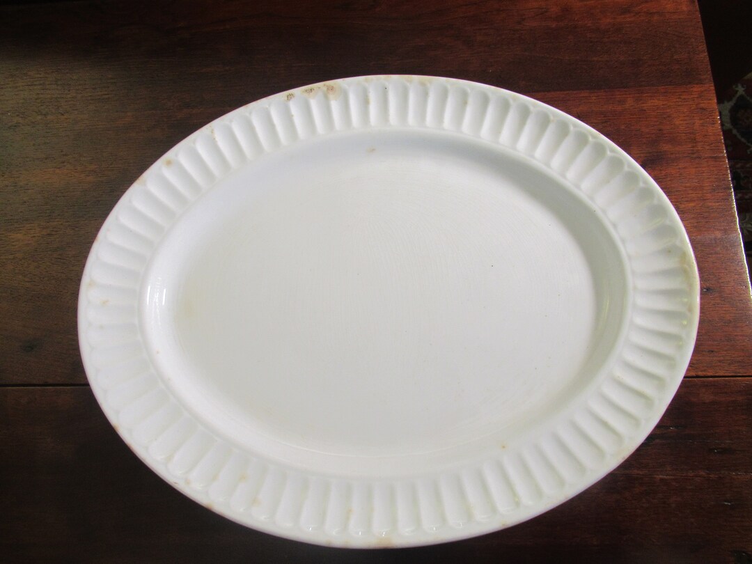 Antique White Ironstone Platter: J. W. Pankhurst & Co. Hanley, Circa ...