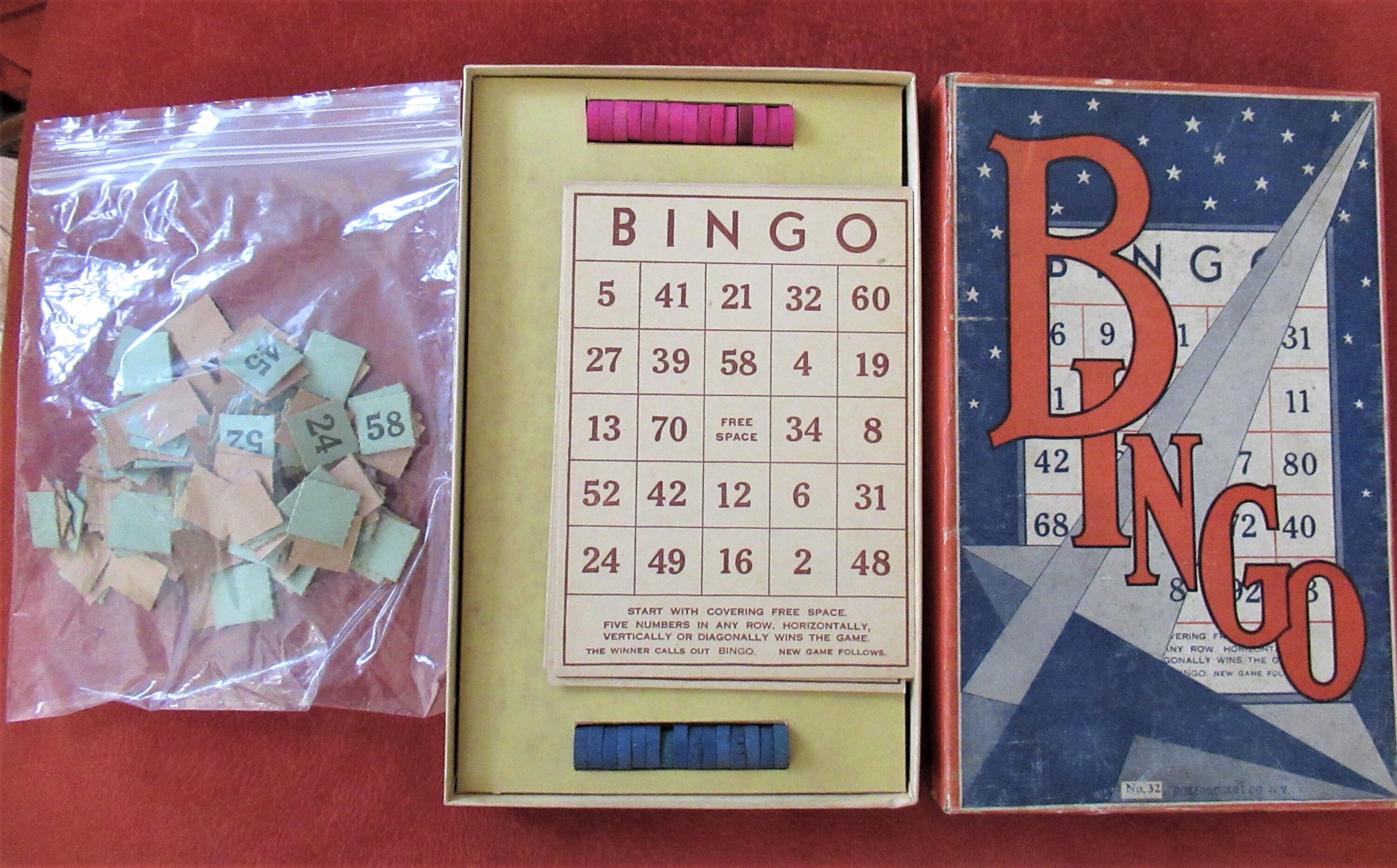 Vintage 1930's Rosebud Art Co. NY Bingo Game #32 Nice - Etsy