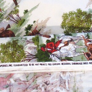 Mid-century House 'n Home Fox Hunt Fabric 48" W Equestrian Medium ...