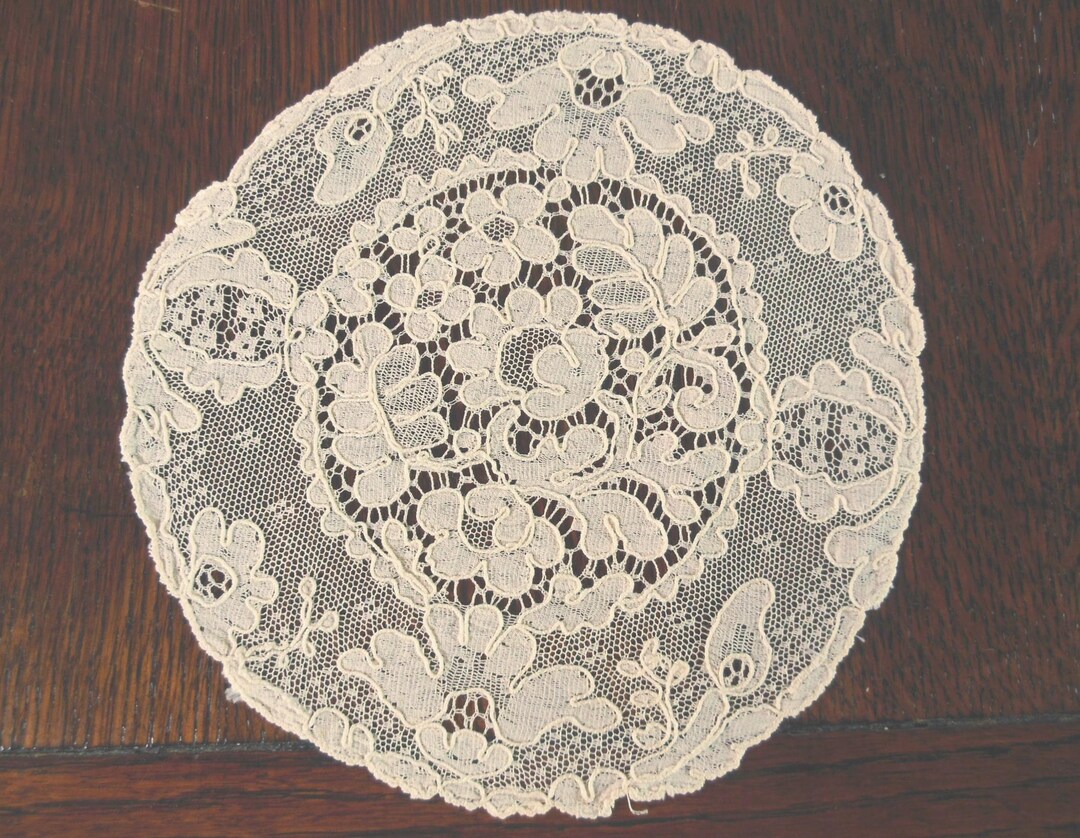 Vintage Alencon Lace Coasters: Ivory Floral Cocktail Napkins, Set of 8 ...