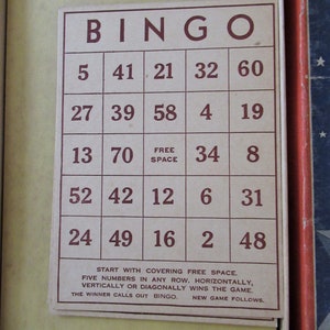 Vintage 1930's Rosebud Art Co. NY Bingo Game #32 Nice - Etsy
