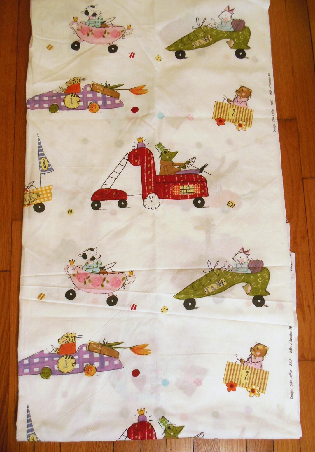 Ikea Silkie Leffler Cotton Fabric Children's Nursery Whimsical ...