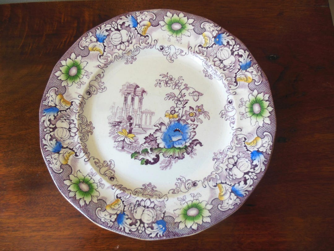 Antique Francis Morley CLEOPATRA Plate: Polychrome Transferware ...