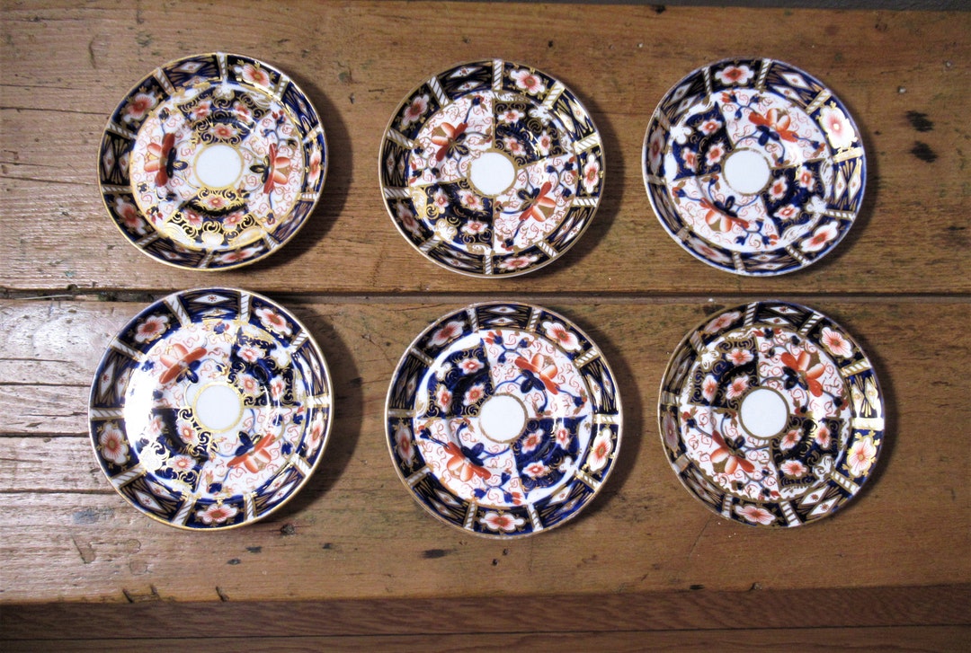 6 Vintage 1927 Royal Crown Derby Traditional Imari English Bone China ...