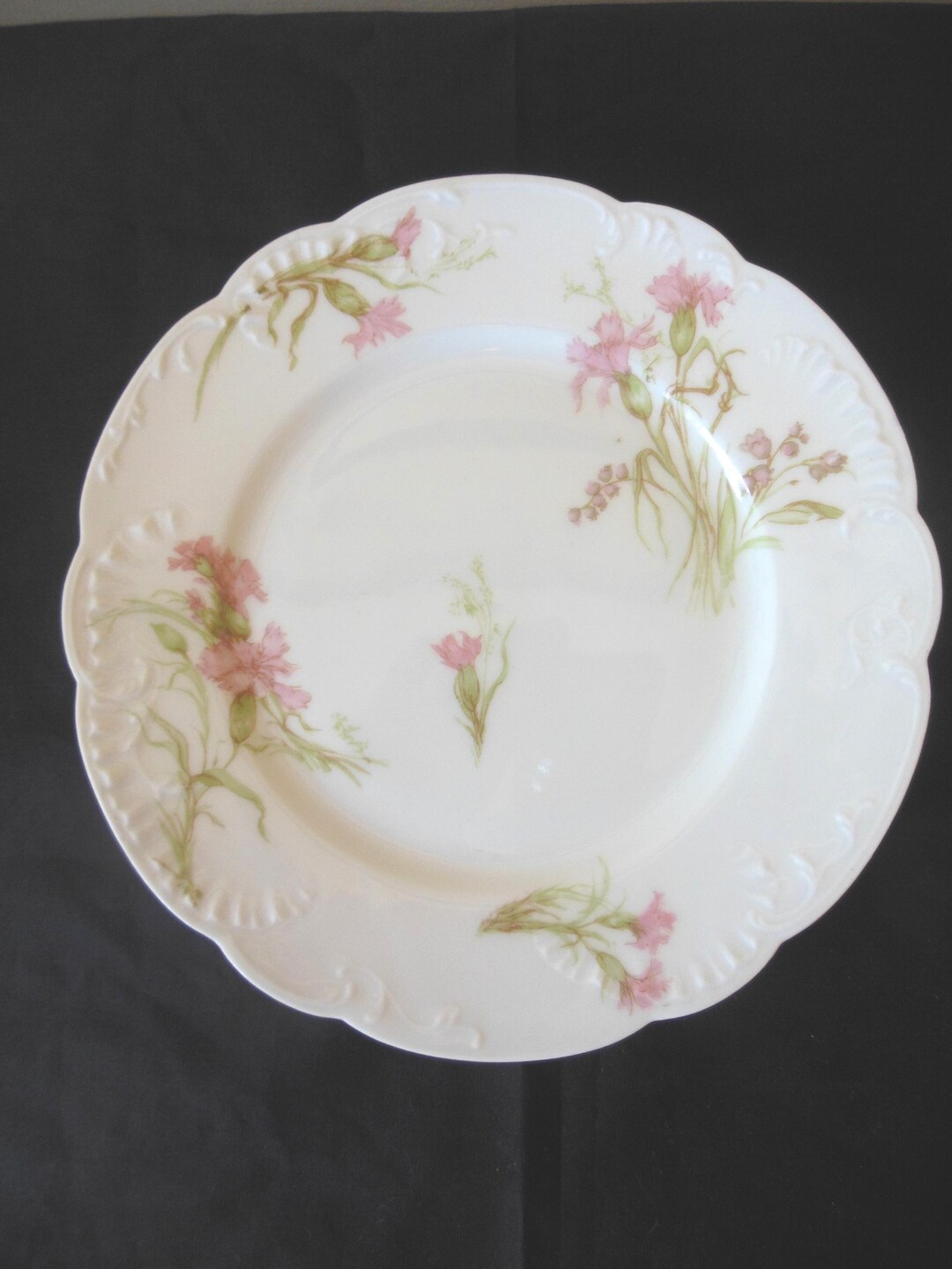Antique Haviland Limoges Salad Plates: Pink Carnation Victorian Pattern ...