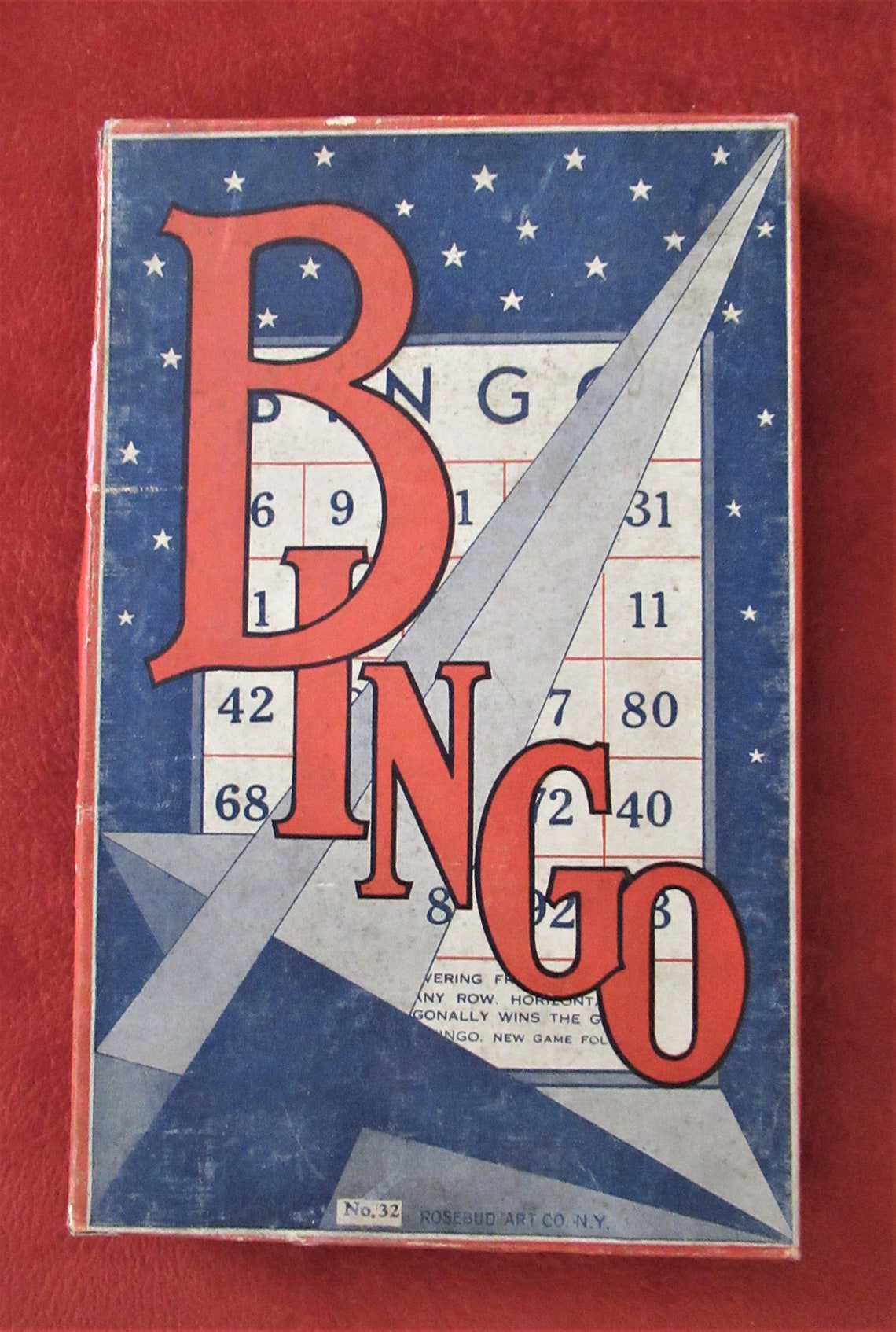 Vintage 1930's Rosebud Art Co. NY Bingo Game #32 Nice - Etsy