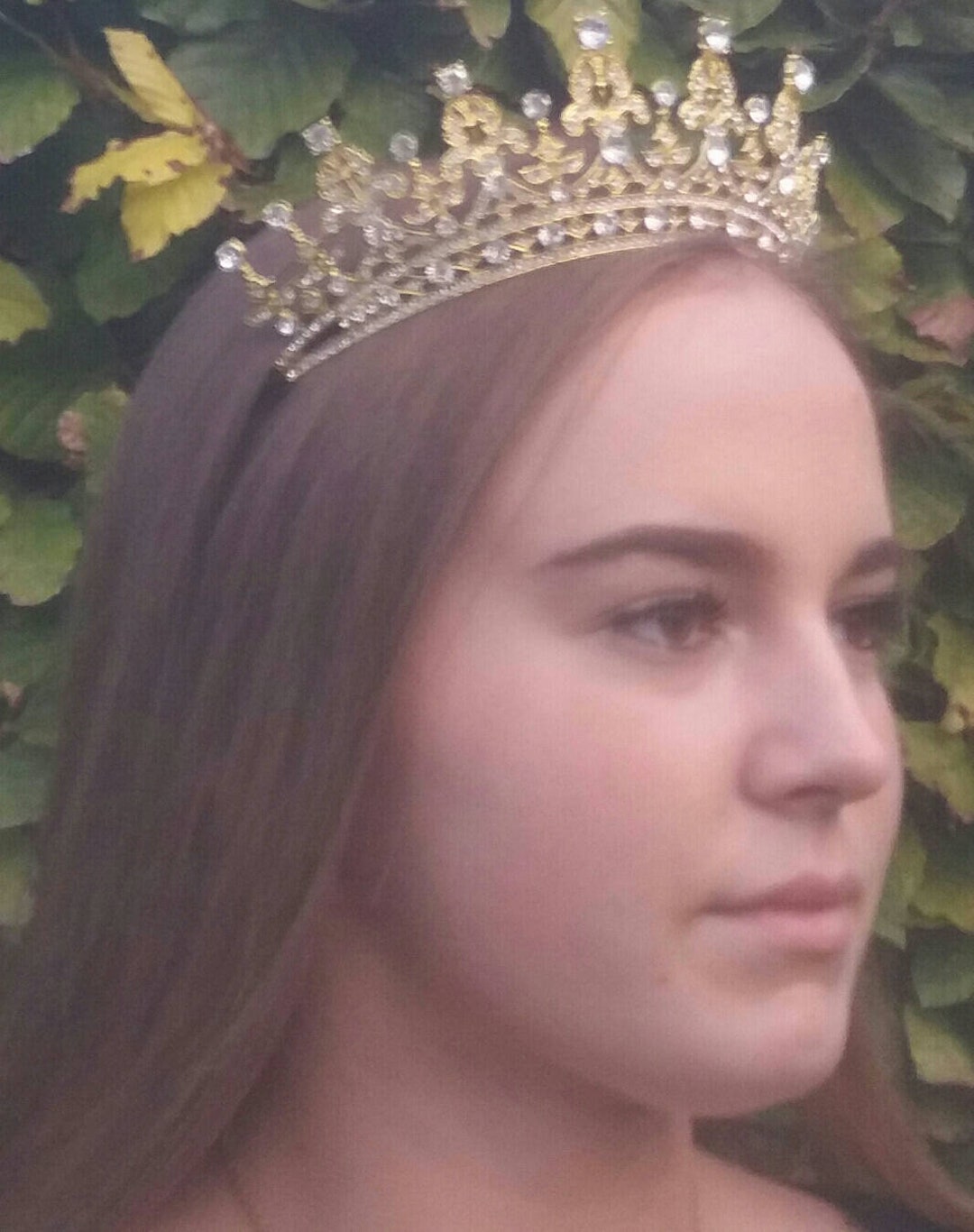 Gold Bridal Crown Wedding/ Free Shipping /gold Plated Swarovski Crystal ...