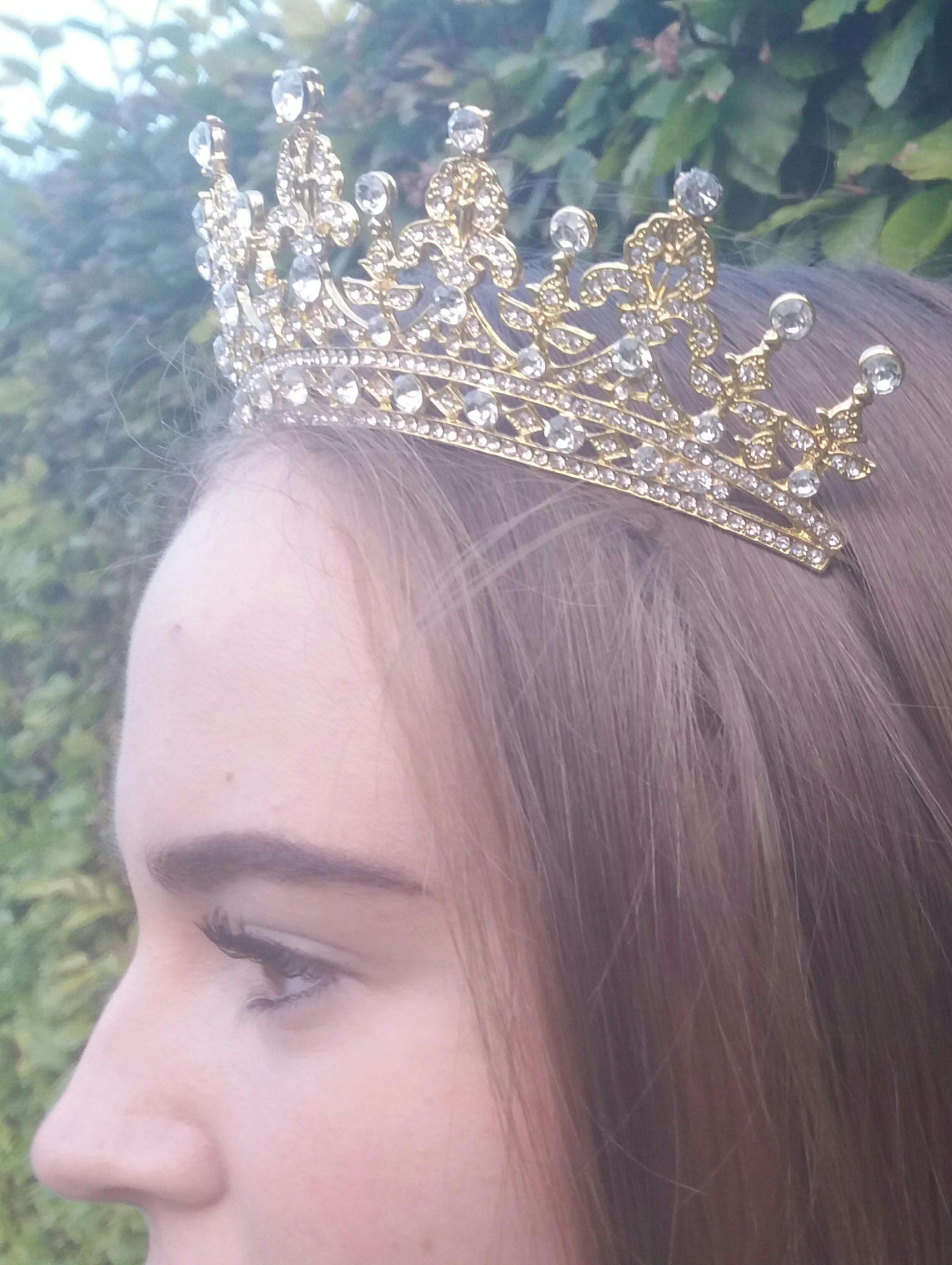 Luxe Victoria Queen Bridal Crown/swarovski Crystal Gold Plated - Etsy