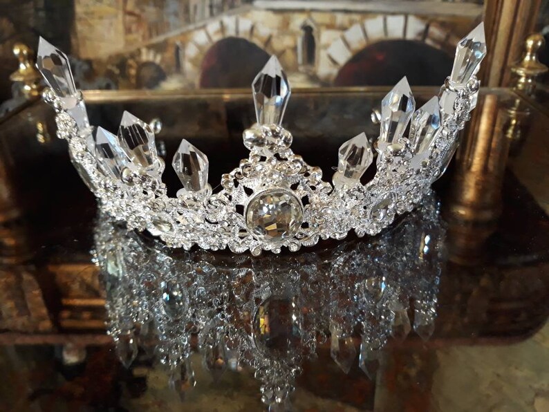 1 Diadème royal baroque / Couronne de cristal nuptiale Quinceanera ...