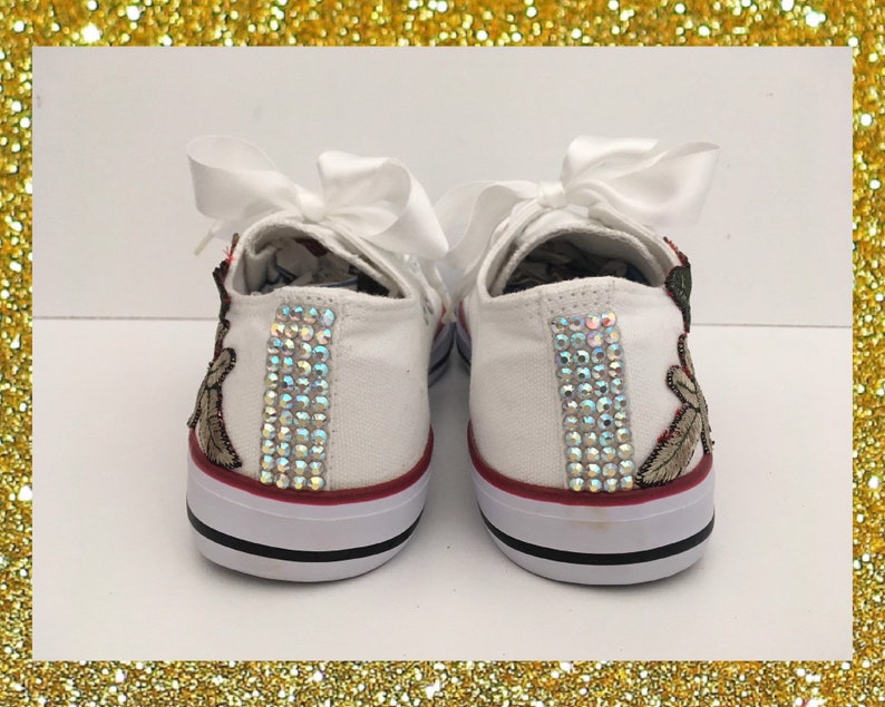 Custom Canvas Shoes Custom Rose Shoes Flat Wedding Shoes - Etsy