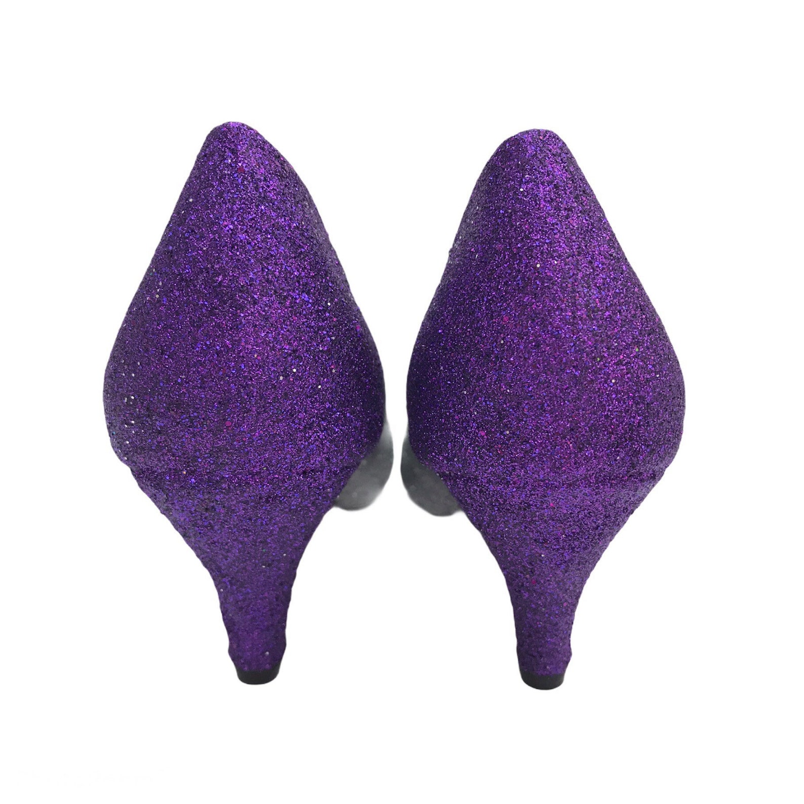 Purple Ombré Heels Glitter Glitter Ombre Shoes Round Toe | Etsy