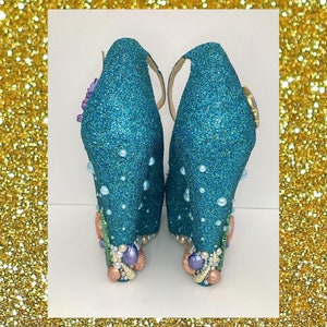 Under the Sea High Platform Glitter Wedges Mermaid Shoes Wedding Shoes ...