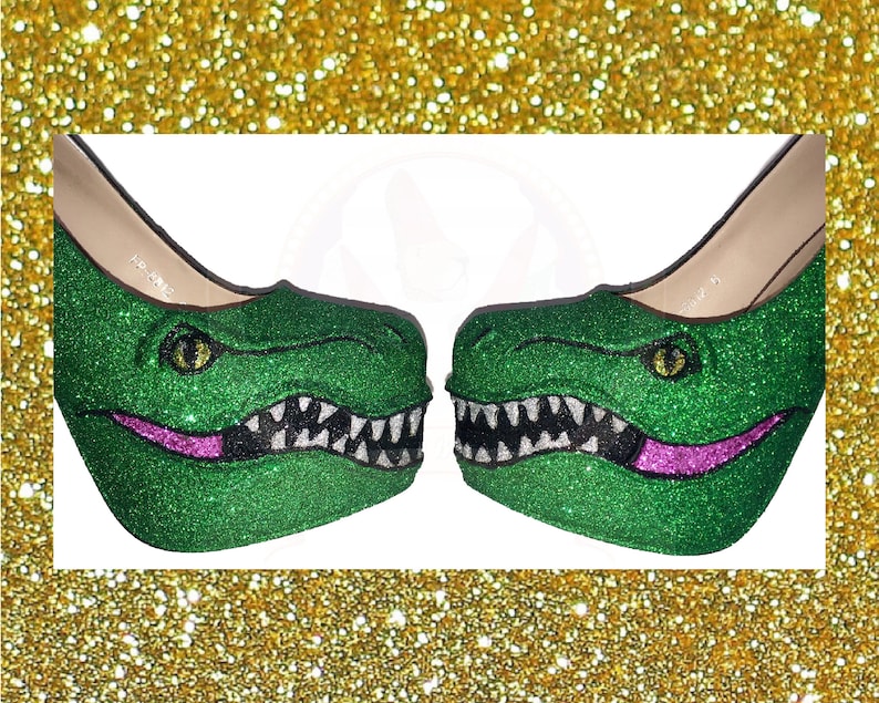 Sculpted Dinosaur Shoes T-rex Platform Heels Dinosaur - Etsy