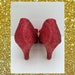 Red Bow Shoes, Red Glitter Heels, Bow Glitter Shoes, Shoes With Bow ...
