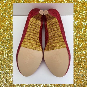Ruby Slipper Shoes, Red Glitter Shoes, Ruby Red Shoes, Wizard of Oz ...