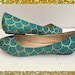 Mermaid Scales Ballerina Flats, Mermaid Glitter Flat Shoes, Flat Bridal ...