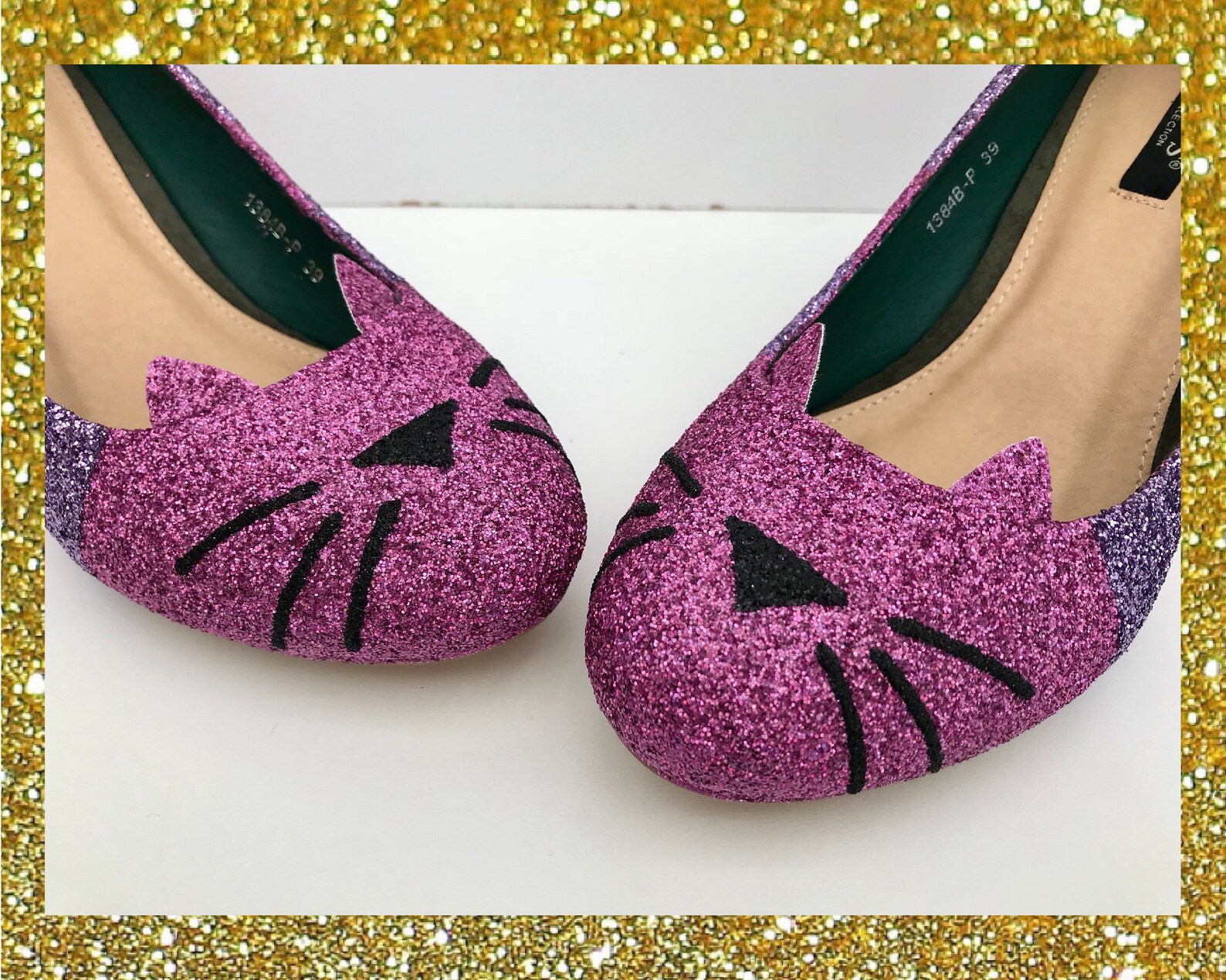 Cheshire Cat Heels Cat Glitter Heels Alice in Wonderland | Etsy