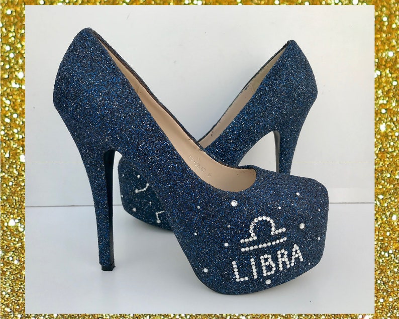 Star Sign Heels, Constellation Shoes, Custom Glitter Heels, Star Sign ...