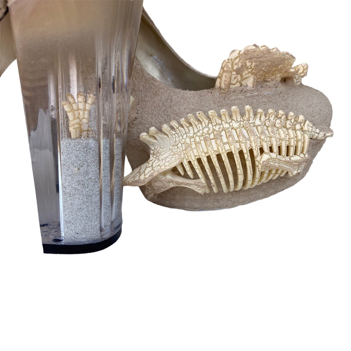 Dinosaur fossil heels Dinosaur block heels Triceratops | Etsy