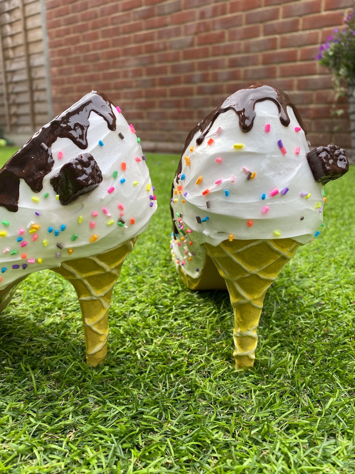 Icecream heels Sculpted icecream shoes 99 flake heels | Etsy