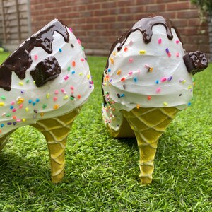 Icecream Heels, Sculpted Icecream Shoes, 99 Flake Heels, Sundae Shoes ...