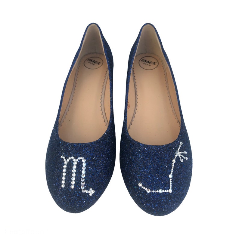 Star Sign Flats Constellation Shoes Custom Glitter Flats - Etsy