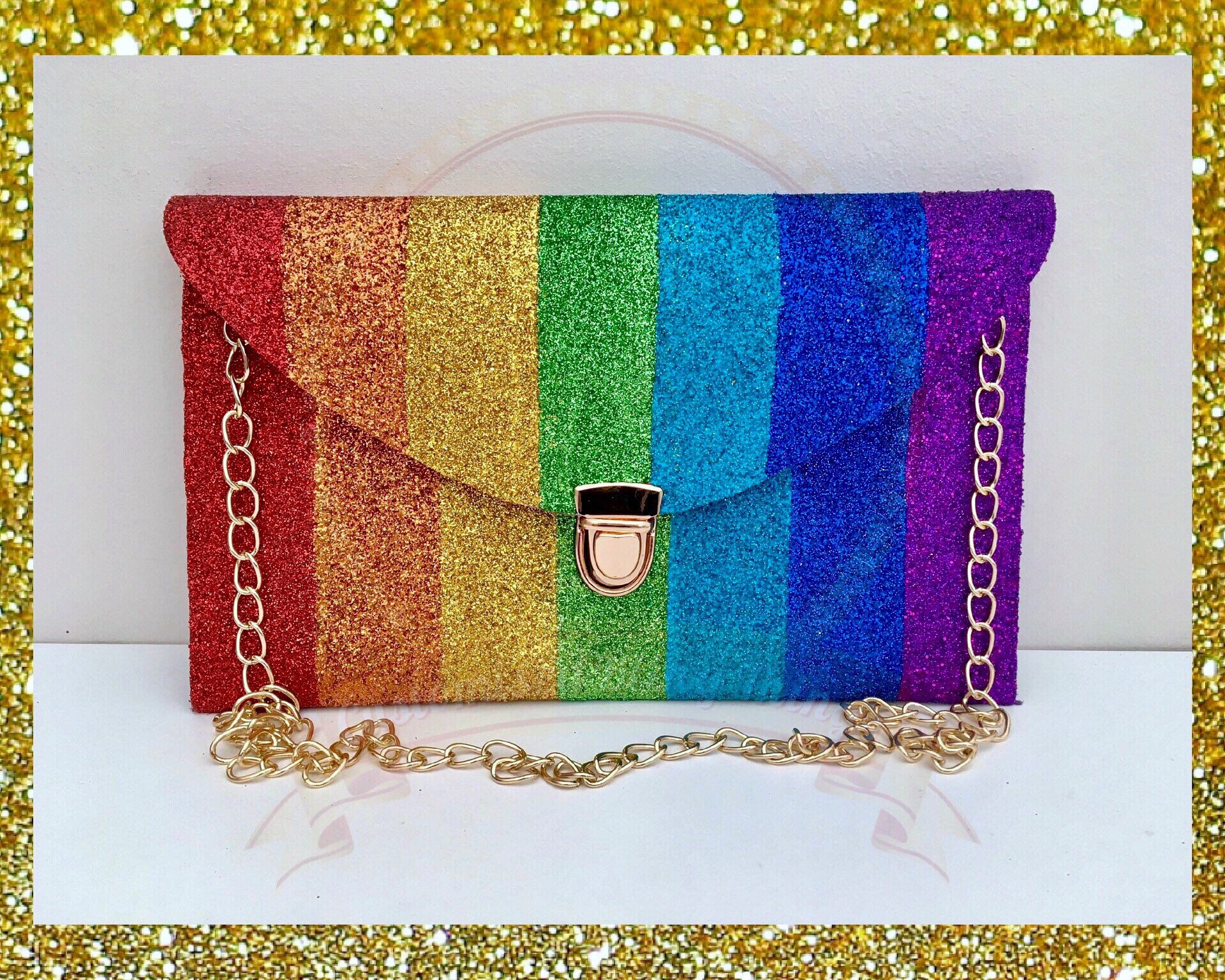 Rainbow Bag Accessory, Glitter Rainbow Bag, Glitter Rainbow Accessory ...
