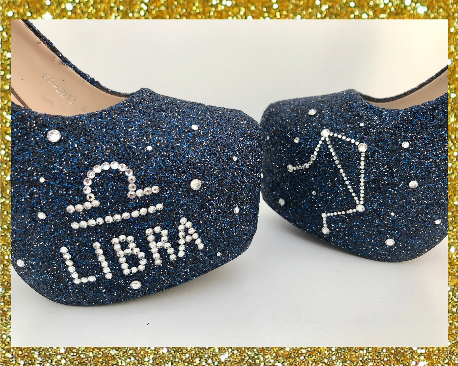 Star Sign Heels, Constellation Shoes, Custom Glitter Heels, Star Sign ...