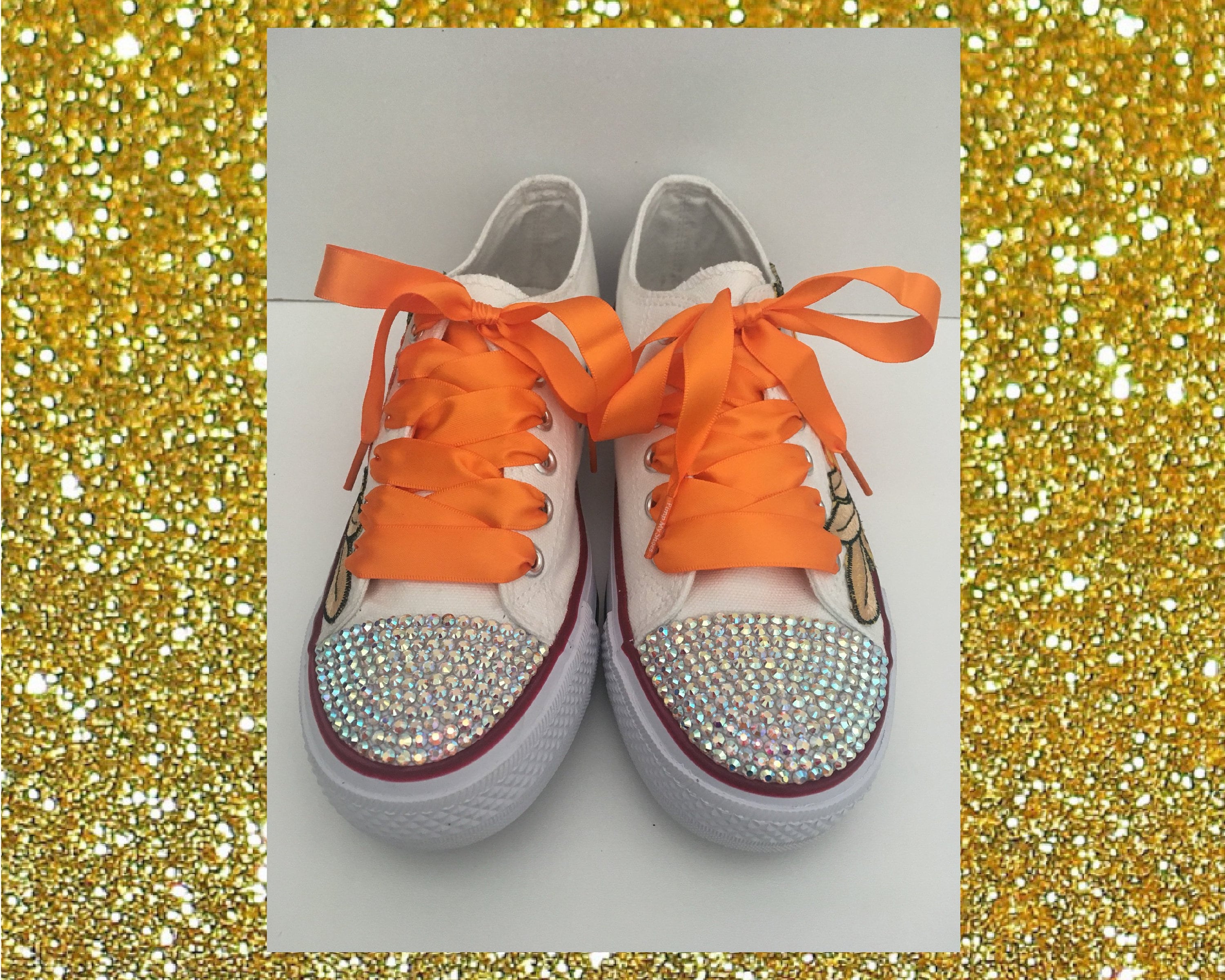 Orange rose shoes Custom rose shoes Orange wedding shoes | Etsy