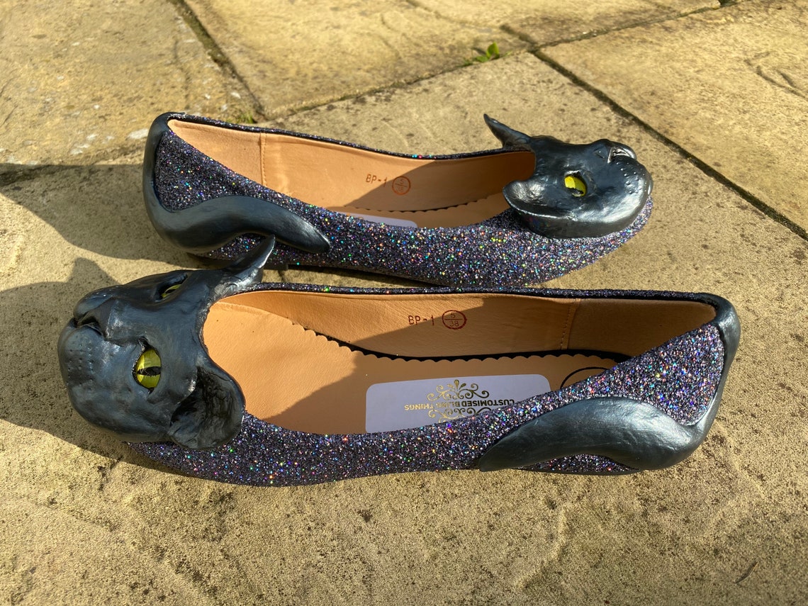 Sculpted Cat Flats, Sculpted Cat Shoes, Custom Pet Shoes, 3D Pet Cat ...