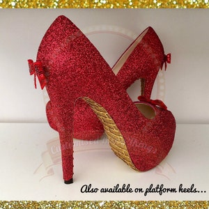 Ruby Slipper Shoes, Red Glitter Shoes, Ruby Red Shoes, Wizard of Oz ...