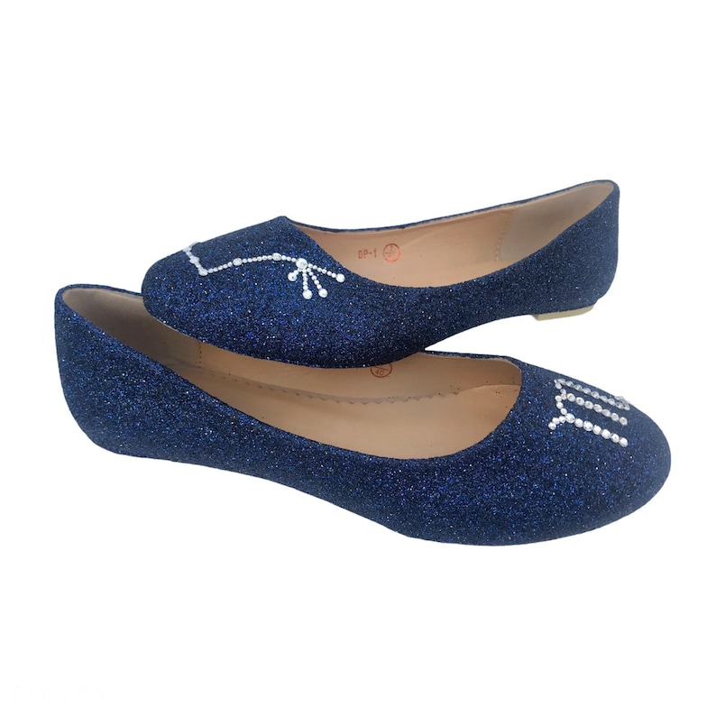 Star Sign Flats Constellation Shoes Custom Glitter Flats - Etsy