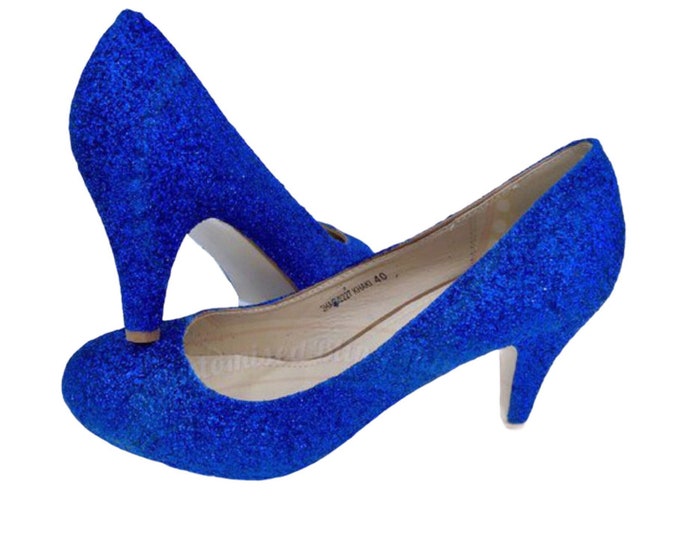 Royal Blue Glitter Heels Glitter Heels Blue Royal Blue - Etsy