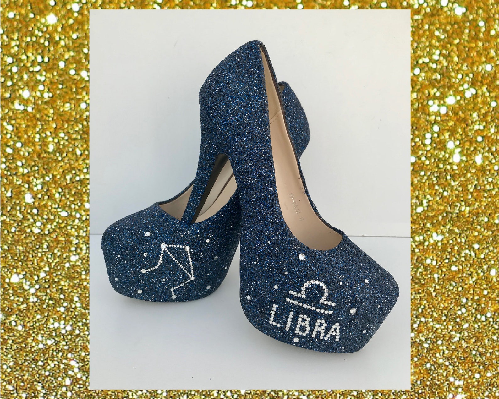 Star Sign Heels Constellation Shoes Custom Glitter Heels - Etsy