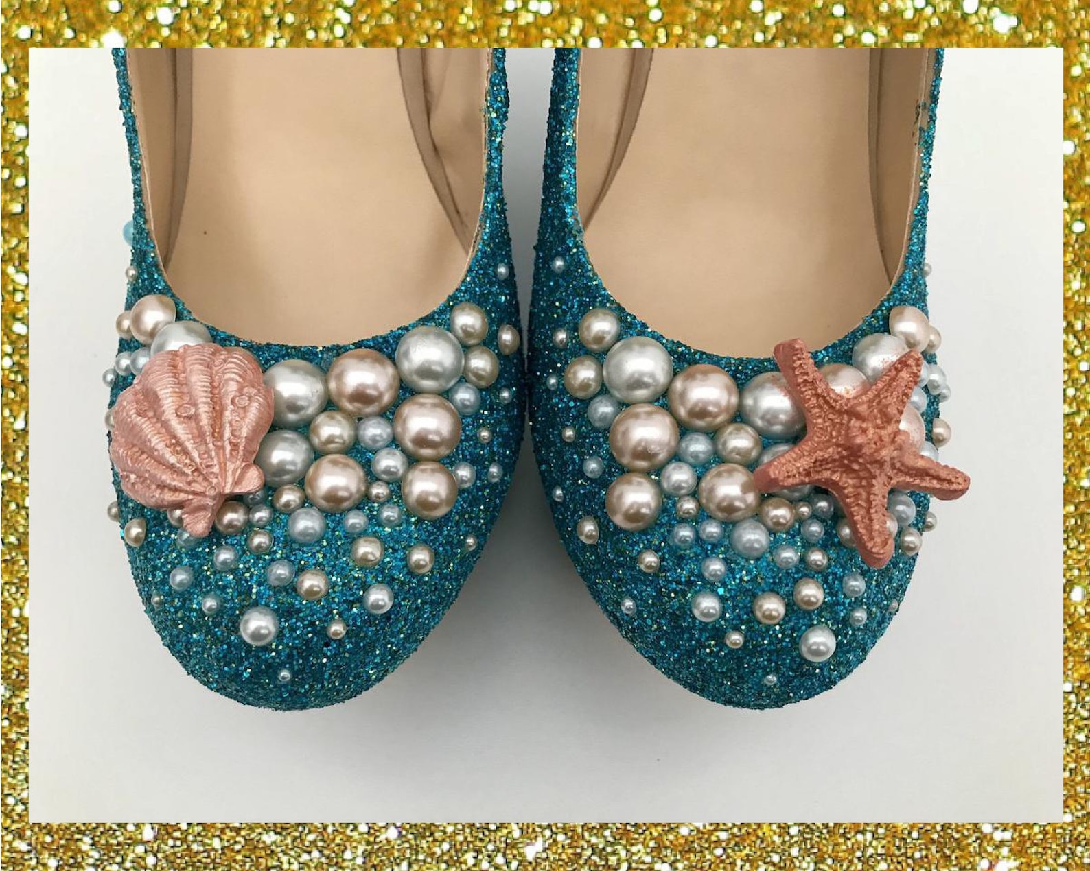 Under the Sea High Platform Glitter Wedges Mermaid Shoes Wedding Shoes ...
