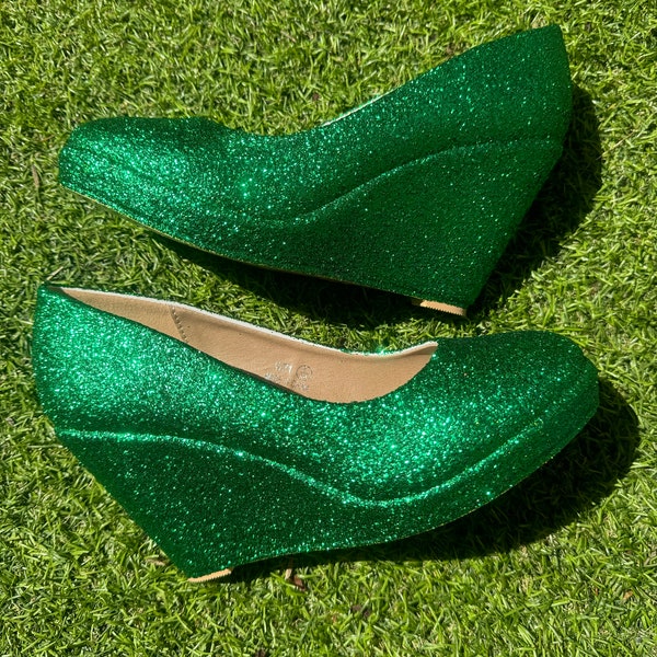 Emerald Green Shoes - Etsy UK
