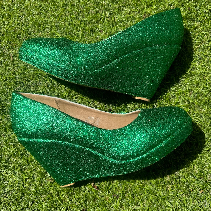 Emerald Green Shoes - Etsy UK