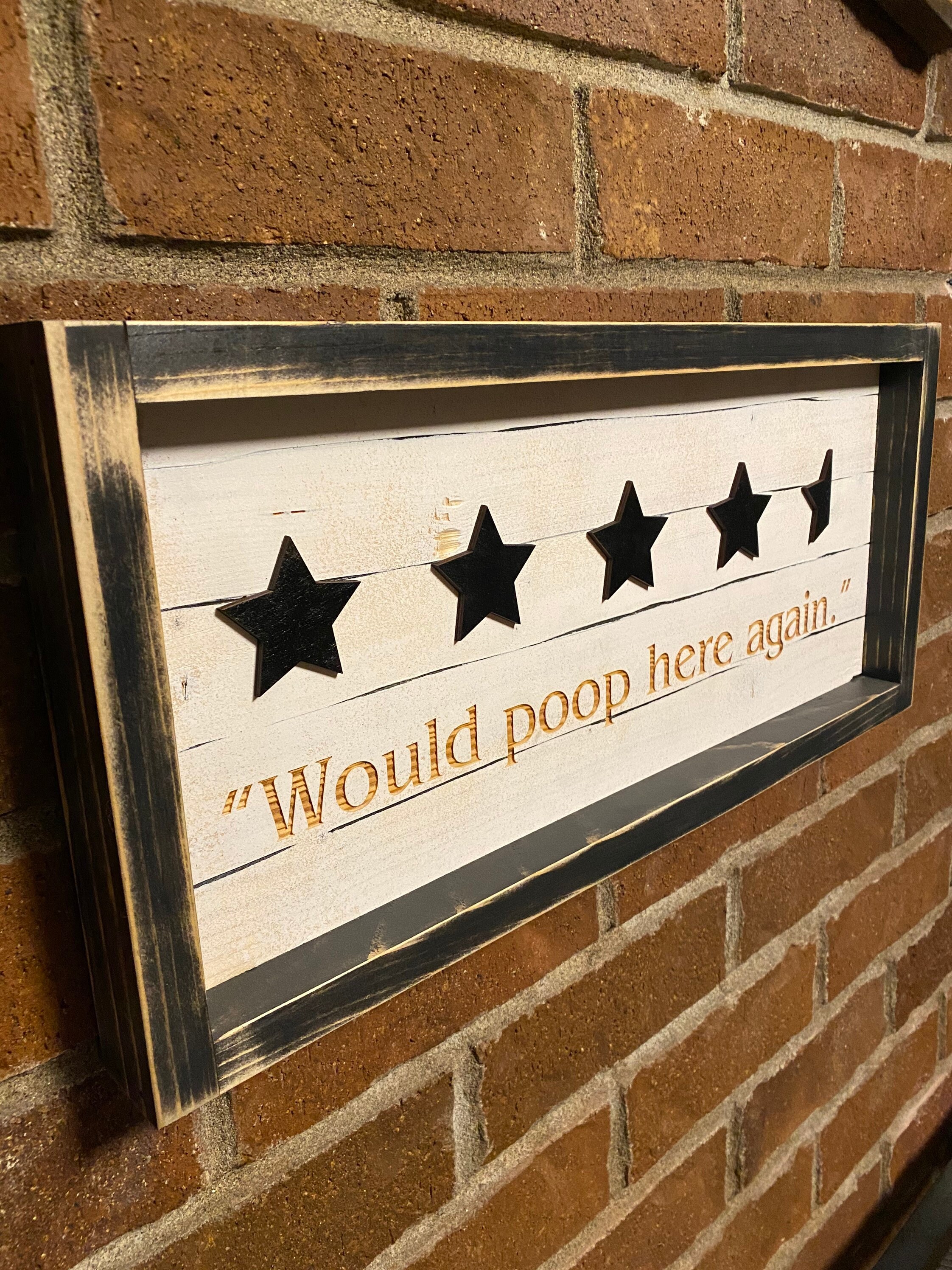 Bathroom poop funny farmhouse sign | Etsy