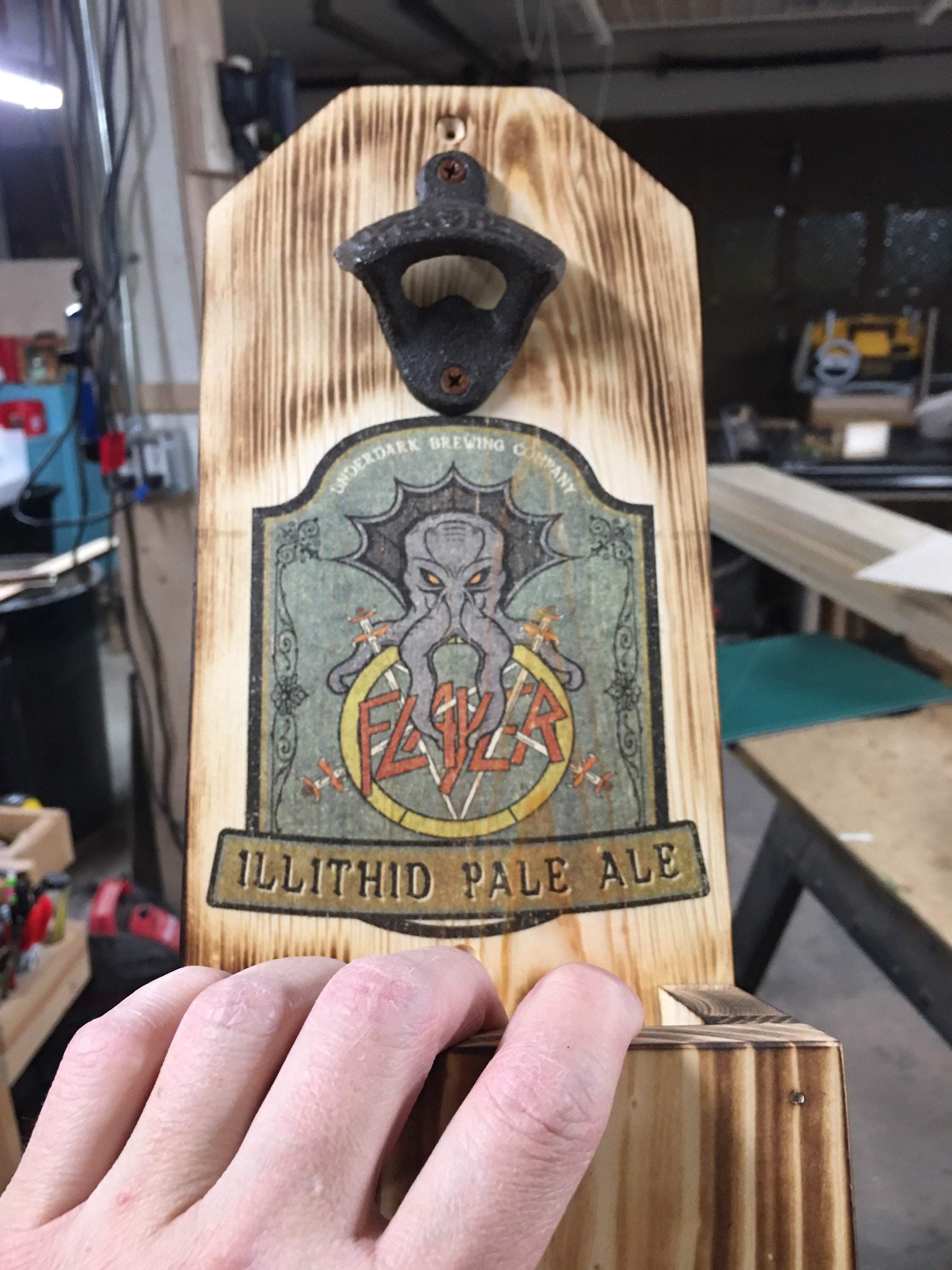 Mind Flayer Slayer Mashup Wall Mounted Bottle Opener - Etsy