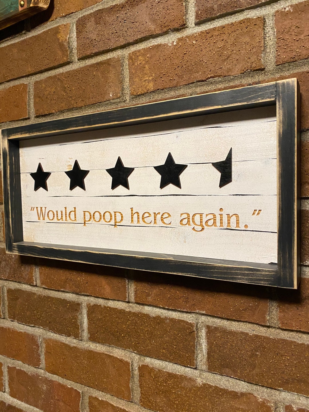 Bathroom Poop Funny Farmhouse Sign - Etsy