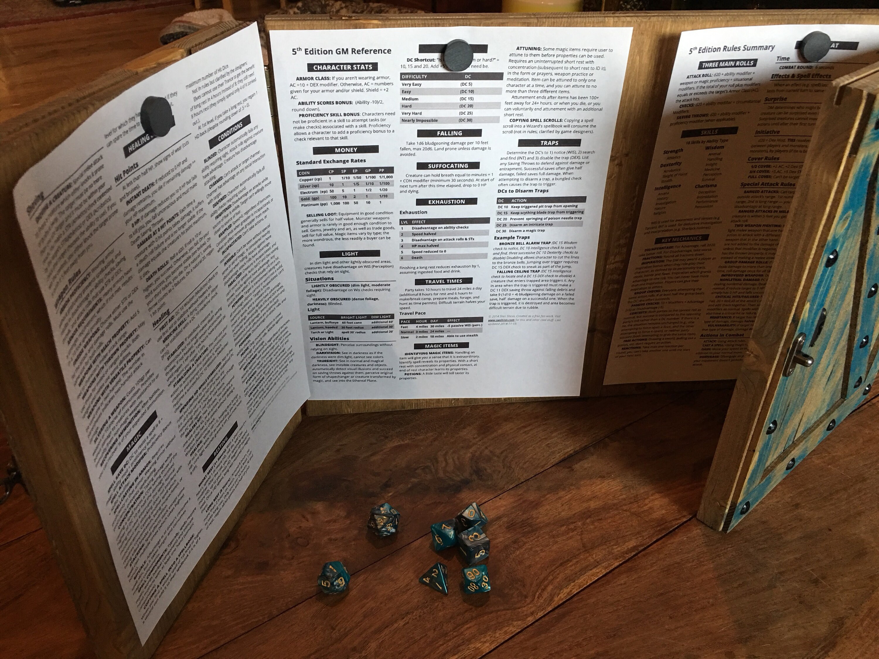 Customizable handmade solid wood Dungeon Master's screen — nerd wood ...