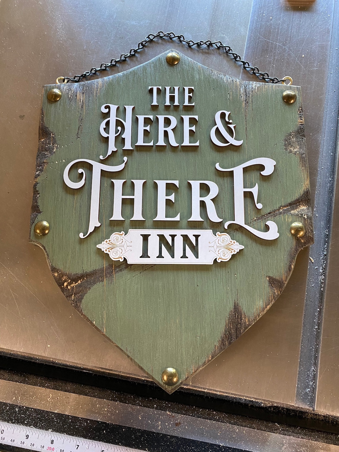 Customizable Rustic Wood Tavern Sign the World Serpent - Etsy