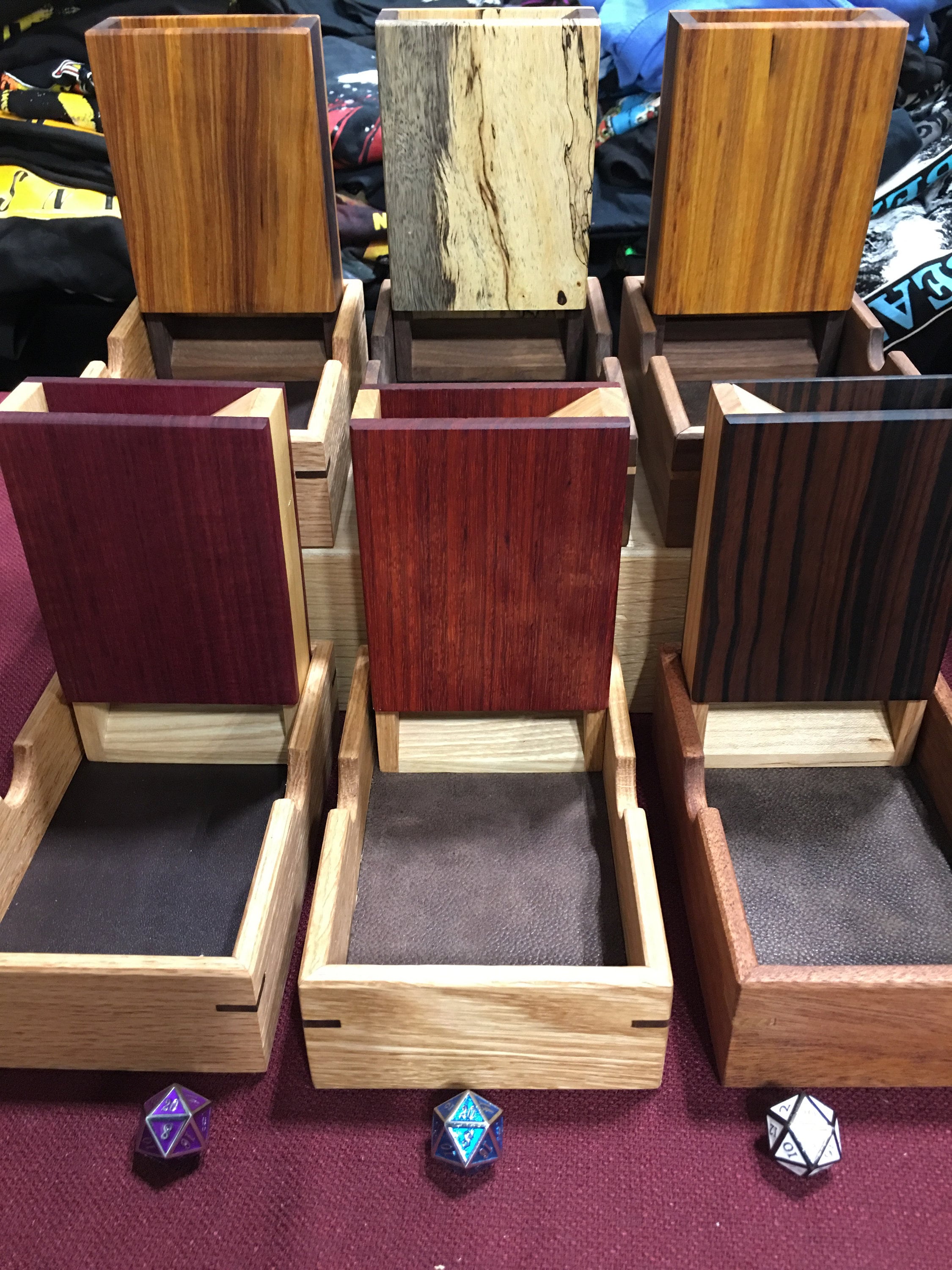 Hardwood dice rolling tower — nerd wood designs