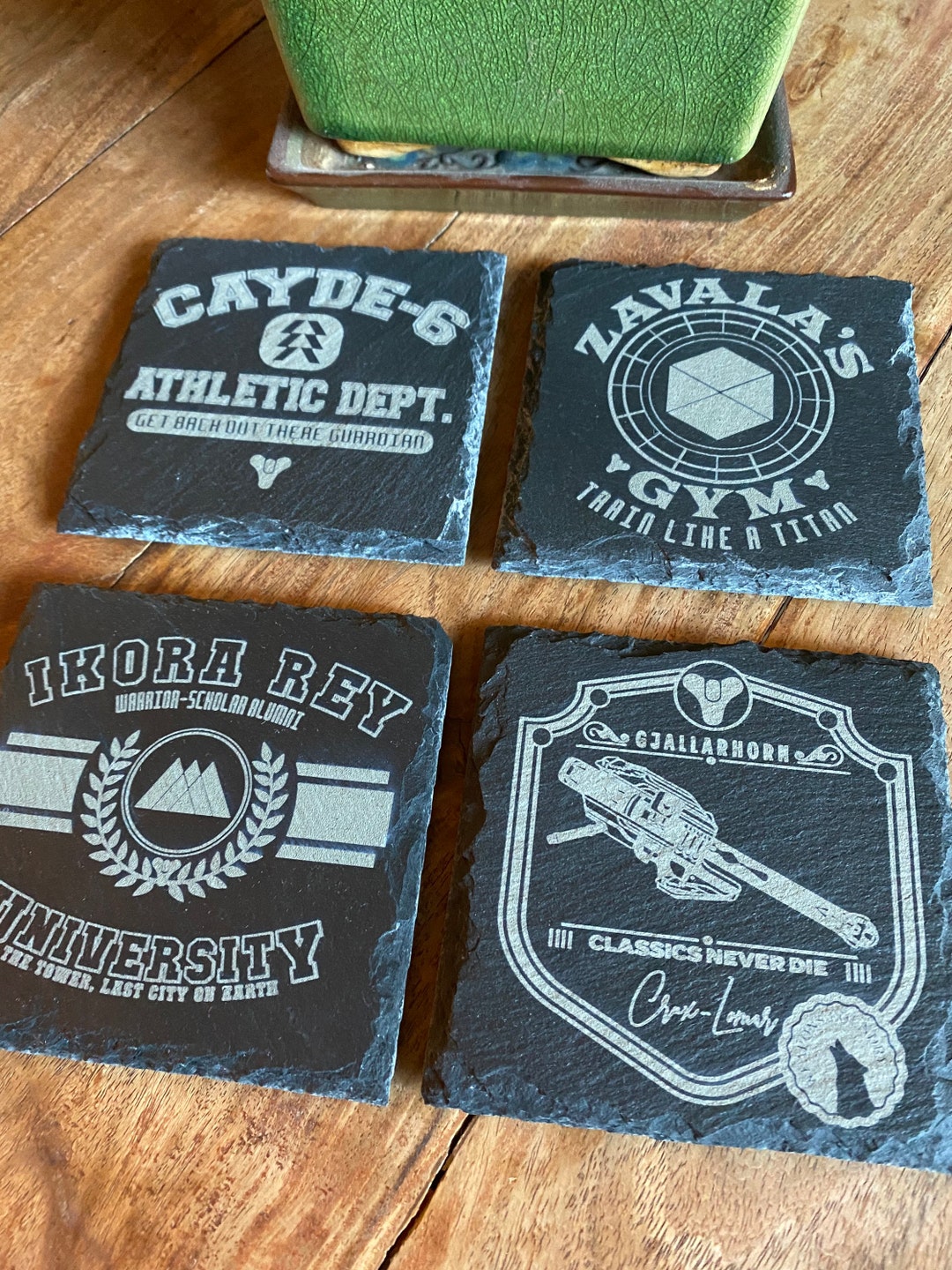 Natural Slate Coasters: Destiny - Etsy