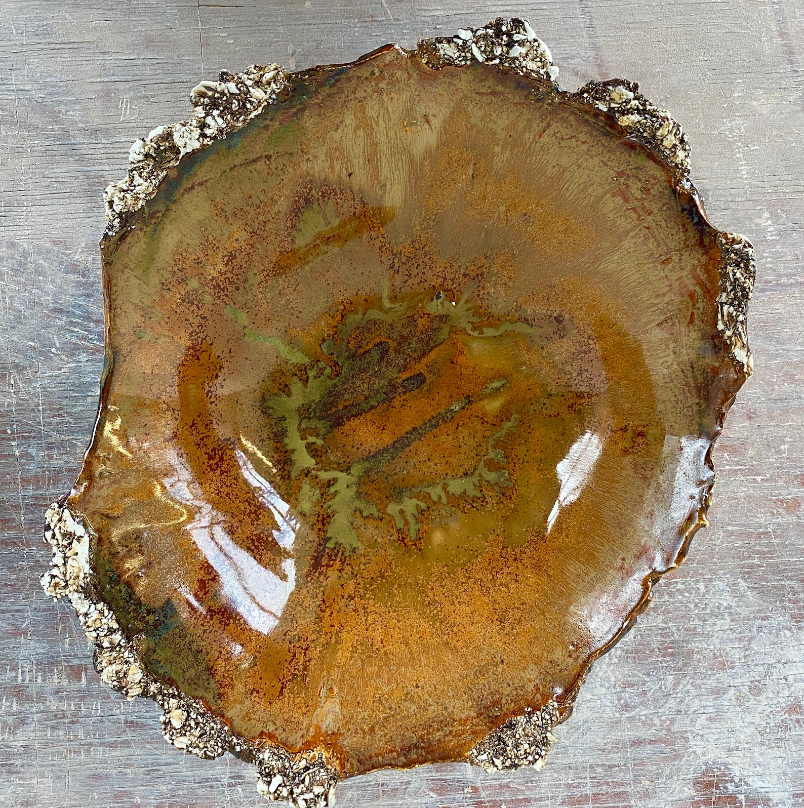 Oyster Entree Server Irregular Shape | Etsy