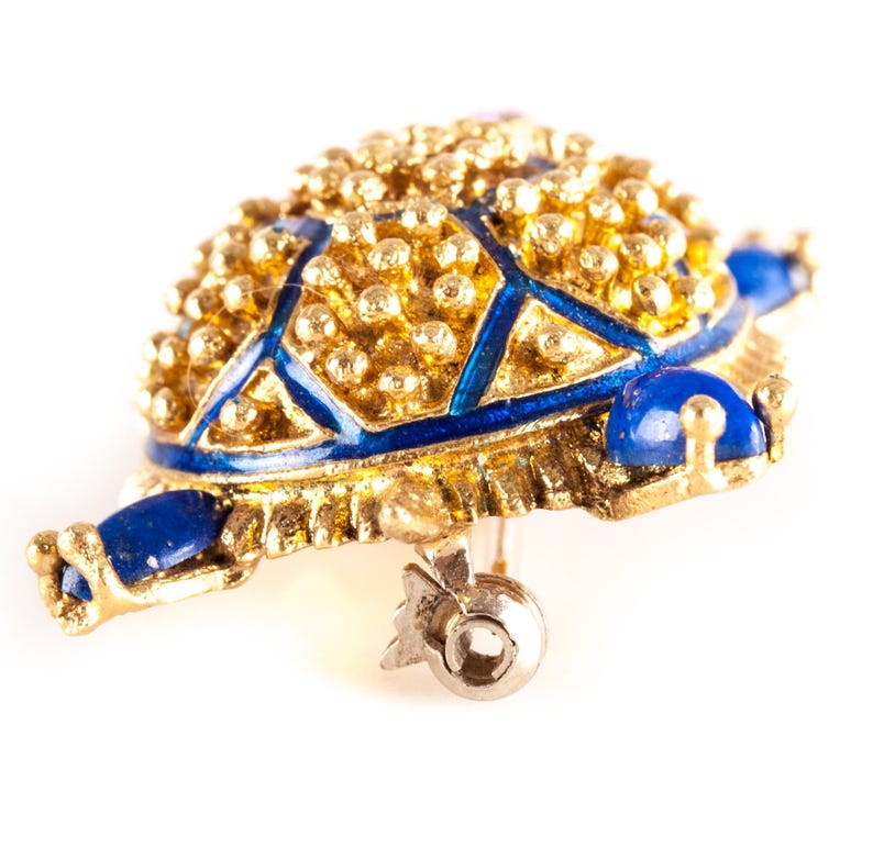 Vintage 1950's 18k / 14k Yellow Gold Lapis Lazuli Lab-created Ruby ...