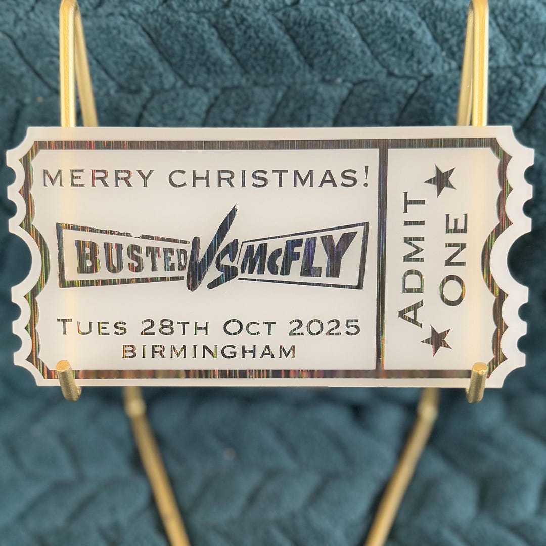 Busted Vs Mcfly Acrylic Keepsake Concert Ticket, Gig, Tour Merchandise ...