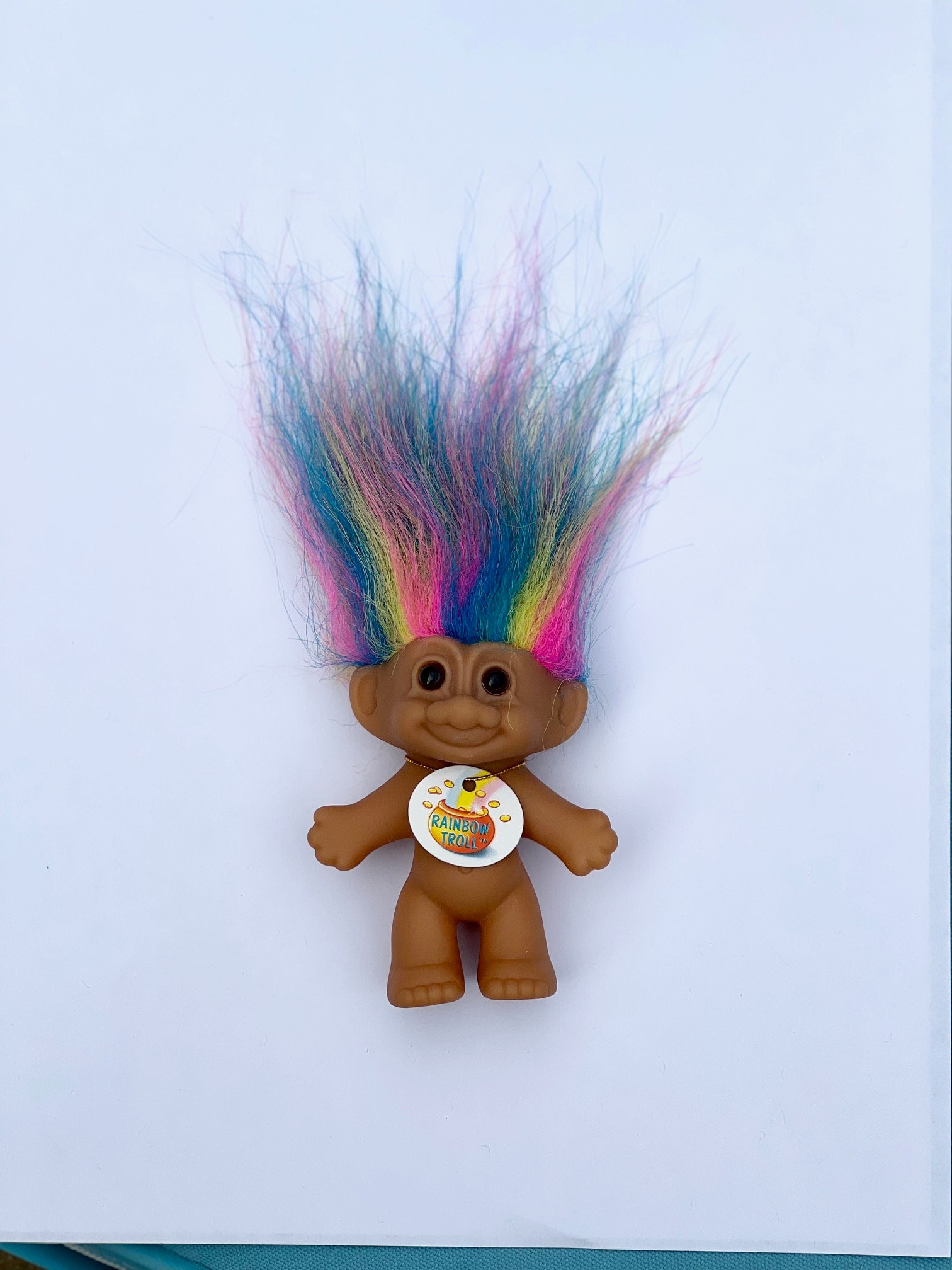 My Lucky Rainbow Mini Troll Doll From 1990's New Older Back Stock ...
