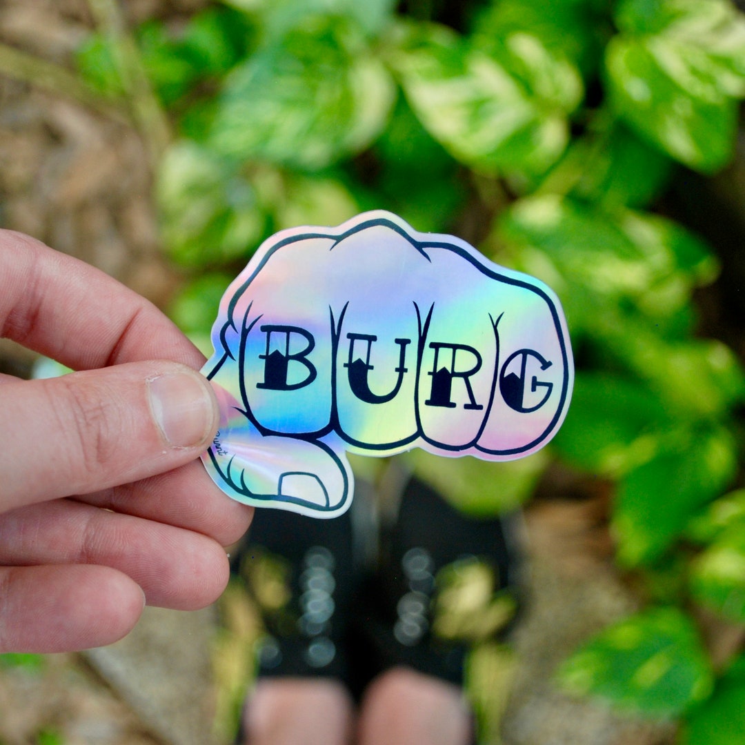 Holographic Burg Sticker - Etsy